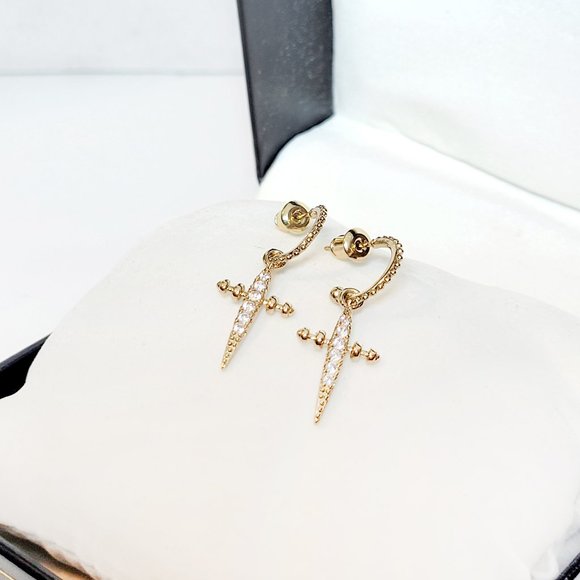 Jewelry | Small 18k Gold Cross Religious Catholic Christian Cubic ...